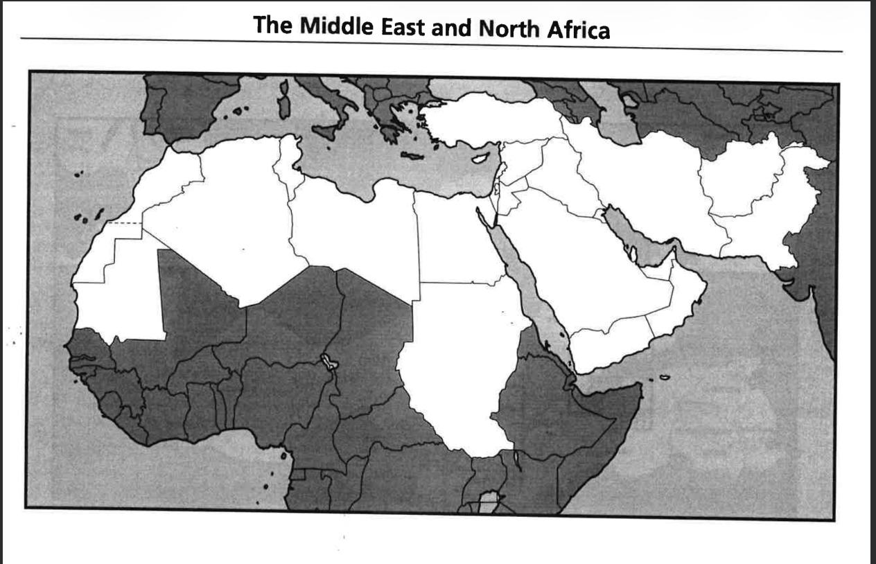 Map Quiz: History 10 Map Quiz #2: Middle Eastern and North African ...