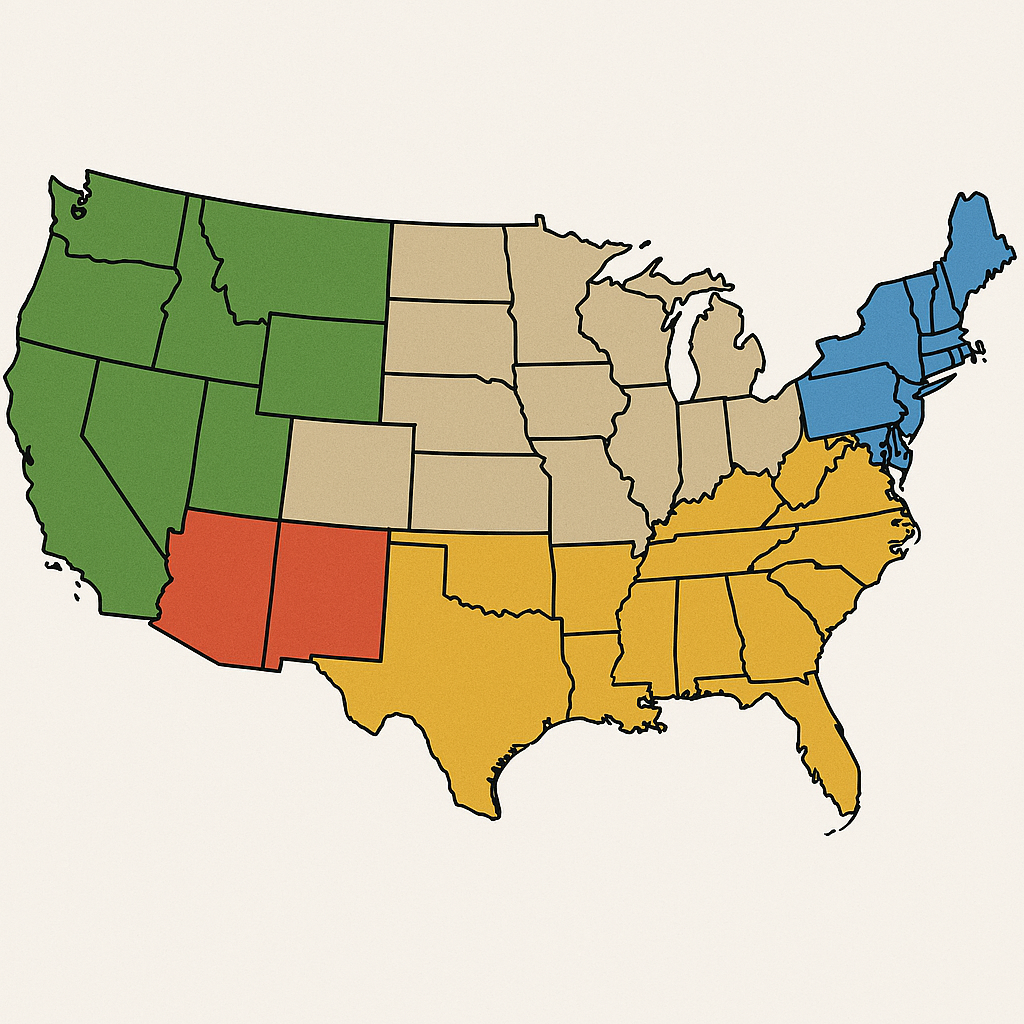 Map Quiz: APUSH Regions