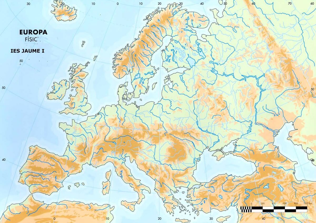 Map Quiz: Map Físic Europa (geografía - 3º e.s.o.)