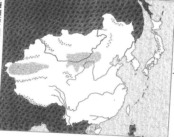 Map Quiz: central and east asia physical map