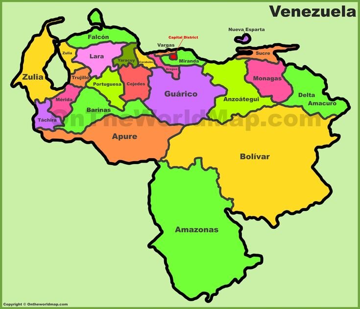 Map Quiz: Conociendo los estados de venezuela (geografía - 5º - primaria)