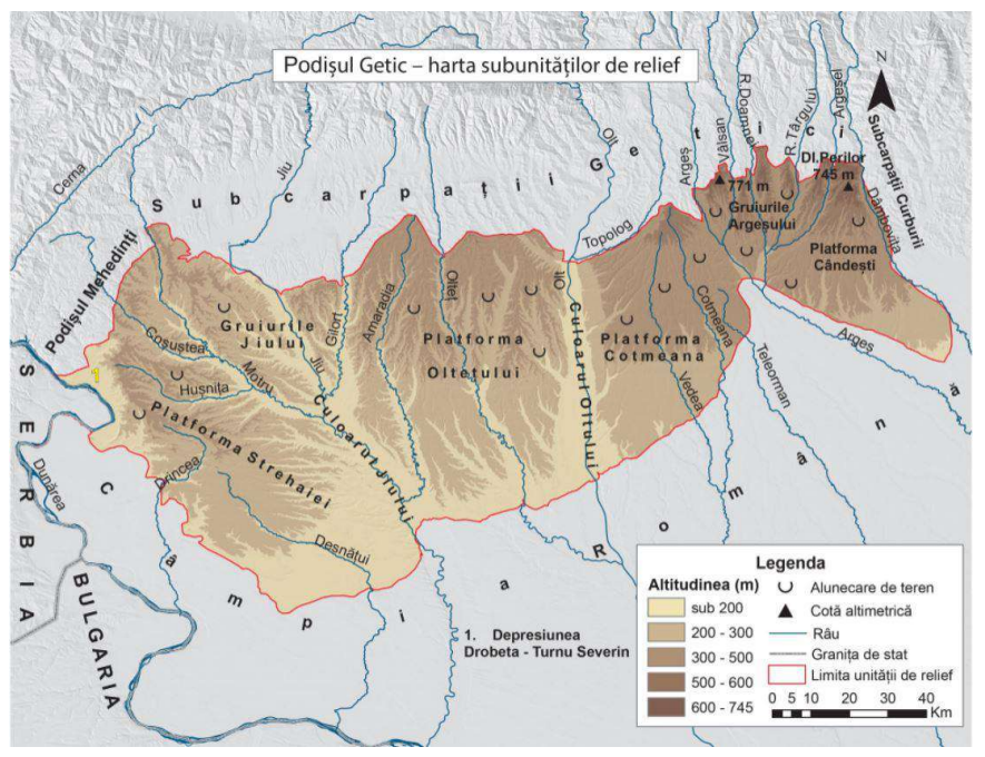 Map Quiz: Podisul Getic (geography)