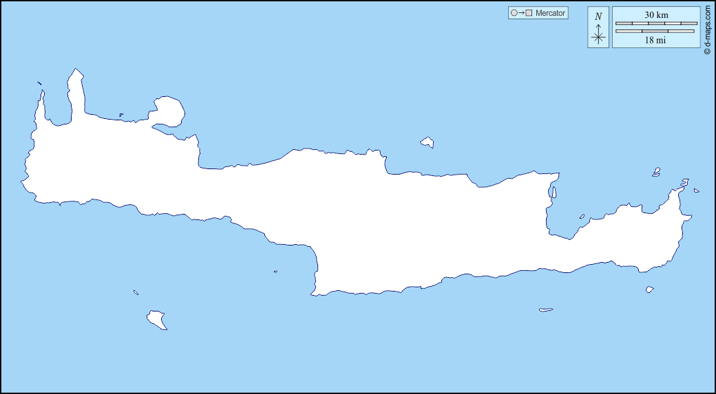 Map Quiz: Plaatsnamen - Bronstijd Kreta