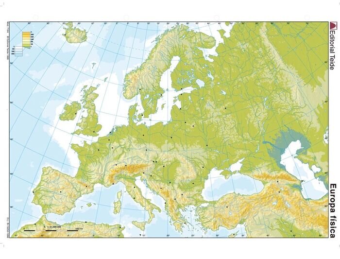 Map Quiz: Mapa Físico de Europa (biología - 6º primaria)