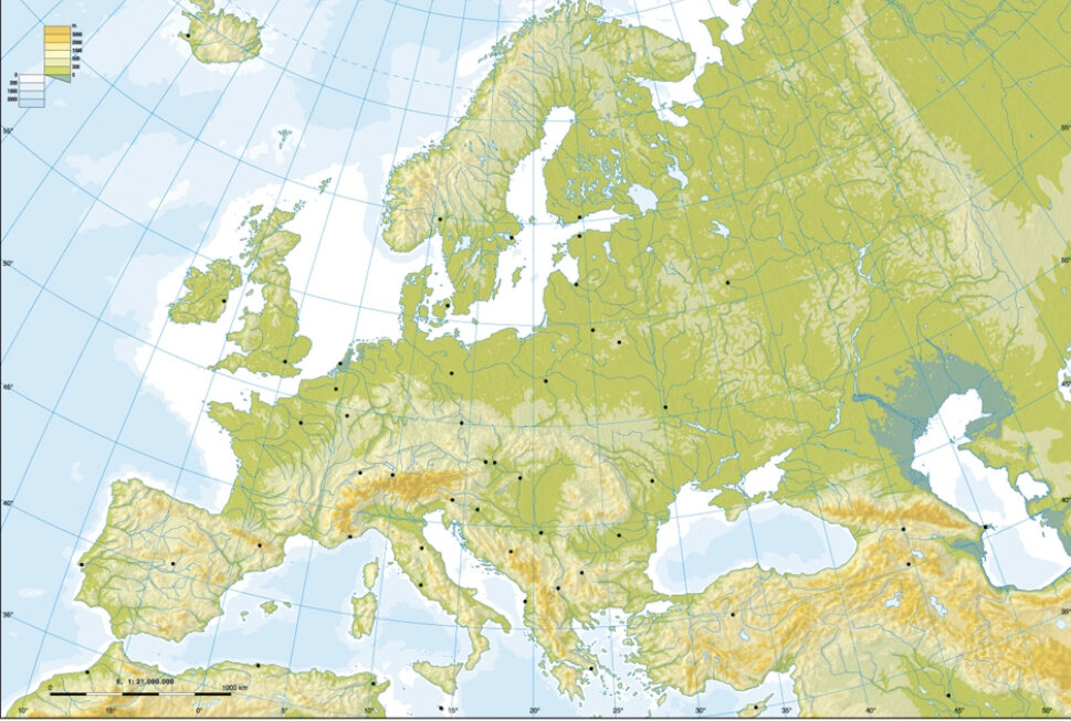 Map Quiz: Mares de Europa (geografía - 1º e.s.o.)