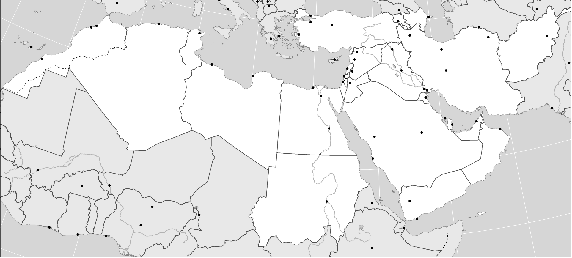 Map Quiz: North Africa & Southwest Asia Physical Features Map Quiz