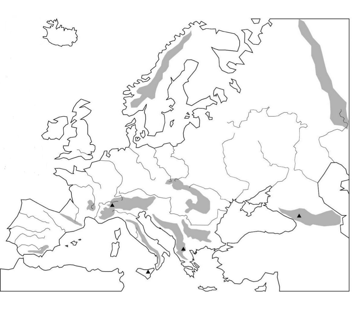 Map Quiz: Relieve Europea de Reda