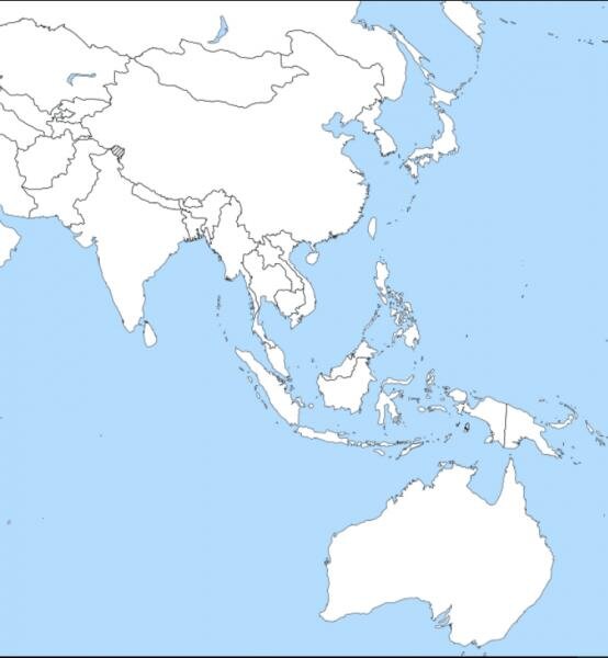 Map Quiz: Map of Asia and the Pacific (geography - 7th grade social ...