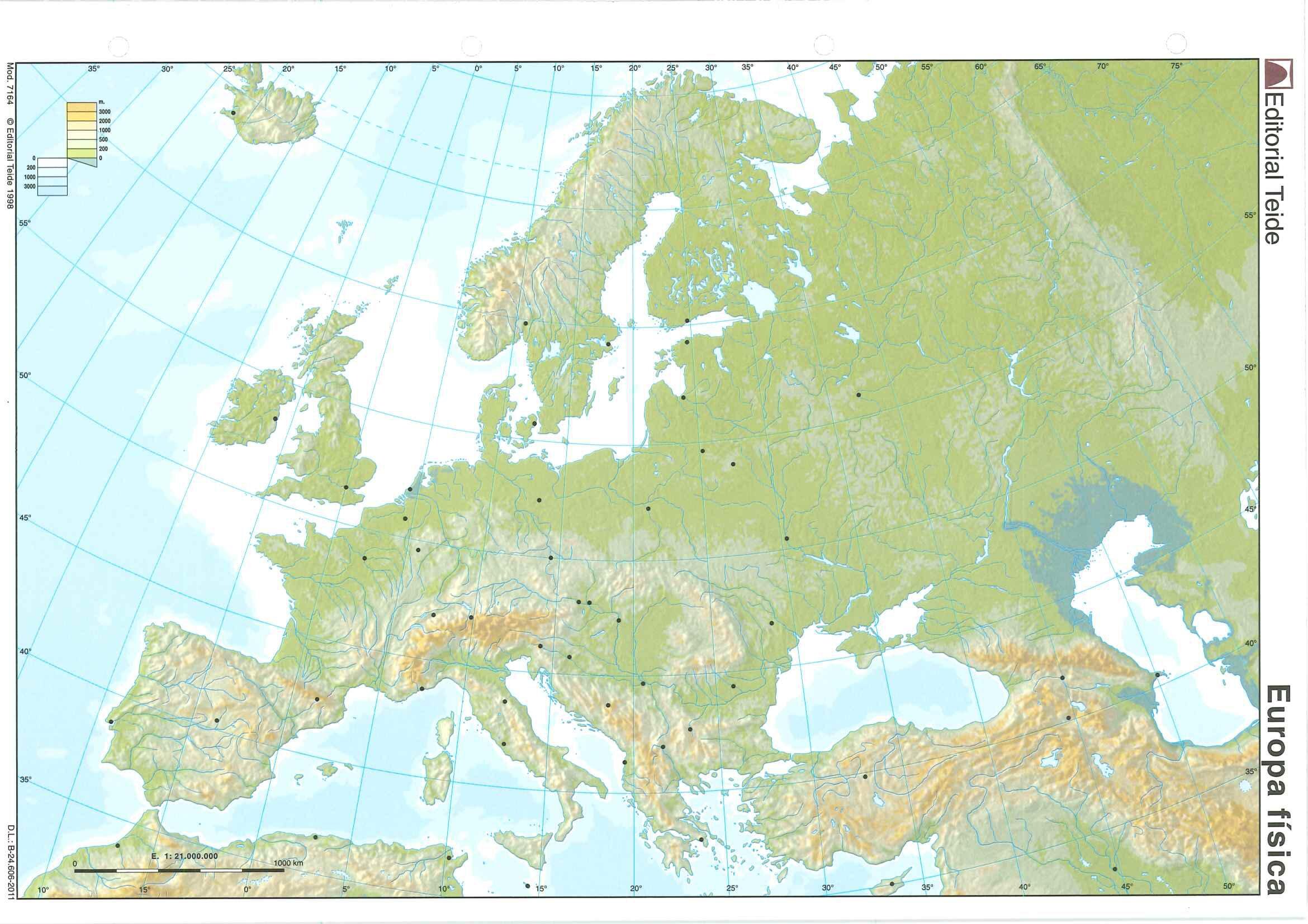 Map Quiz: Mars, oceans, caps i estrets d'Europa