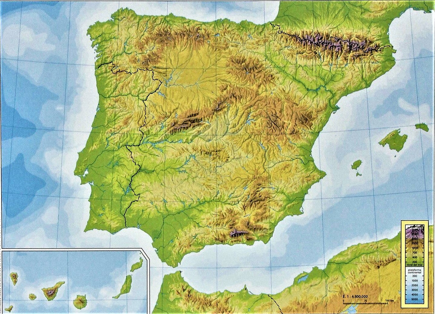 Map Quiz: Relieve de España (sociología - 5º primaria)