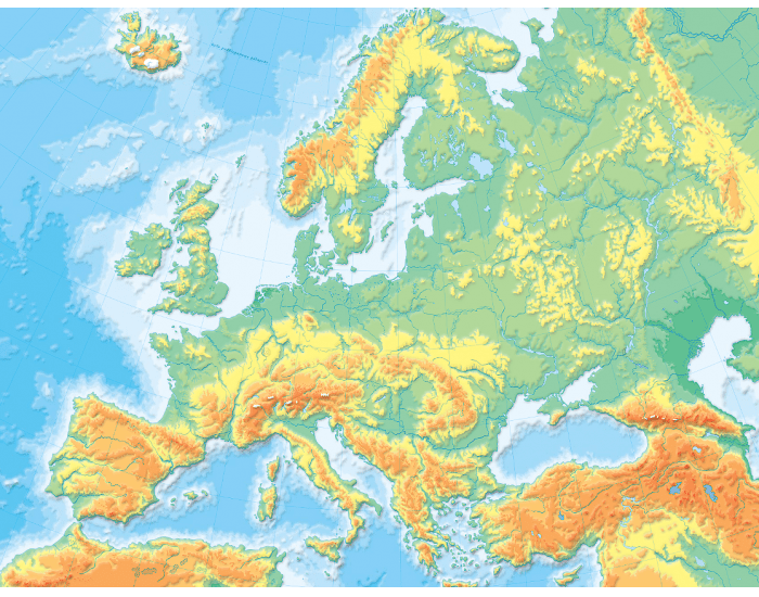 Map Quiz: Mapa Físico Europa (geografía - 1º e.s.o.)