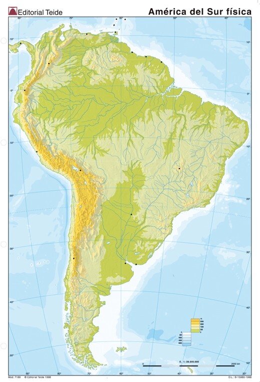 Map Quiz: MAPA INTERACTIVO FÍSICO AMÉRICA DEL SUR