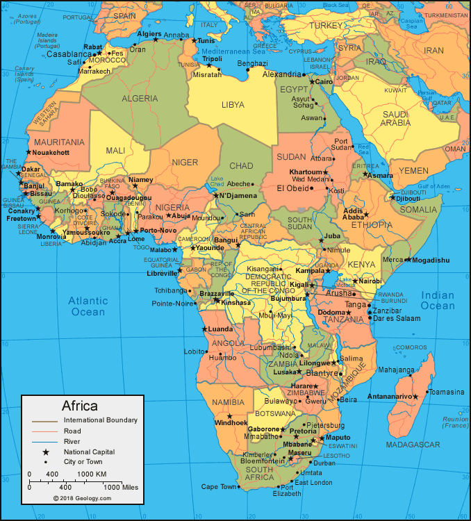 Map Quiz: Africa physical map quiz pt. 1