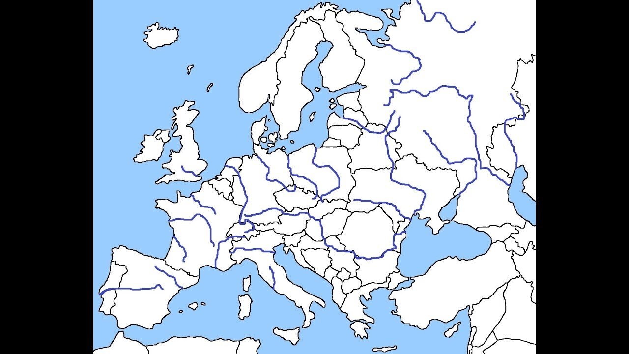 Map Quiz: Mapa ríos Europa 5º