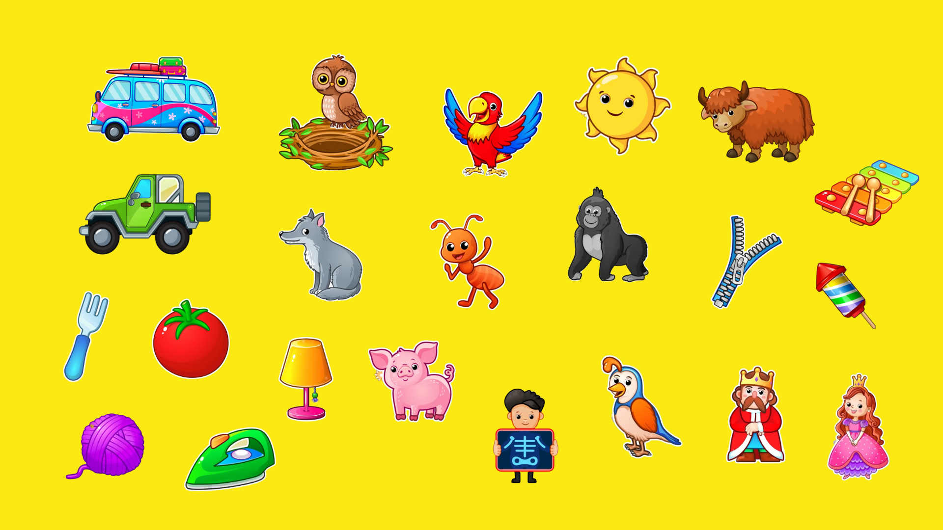 Map Quiz: ABC Phonics - Etiketli Diyagram