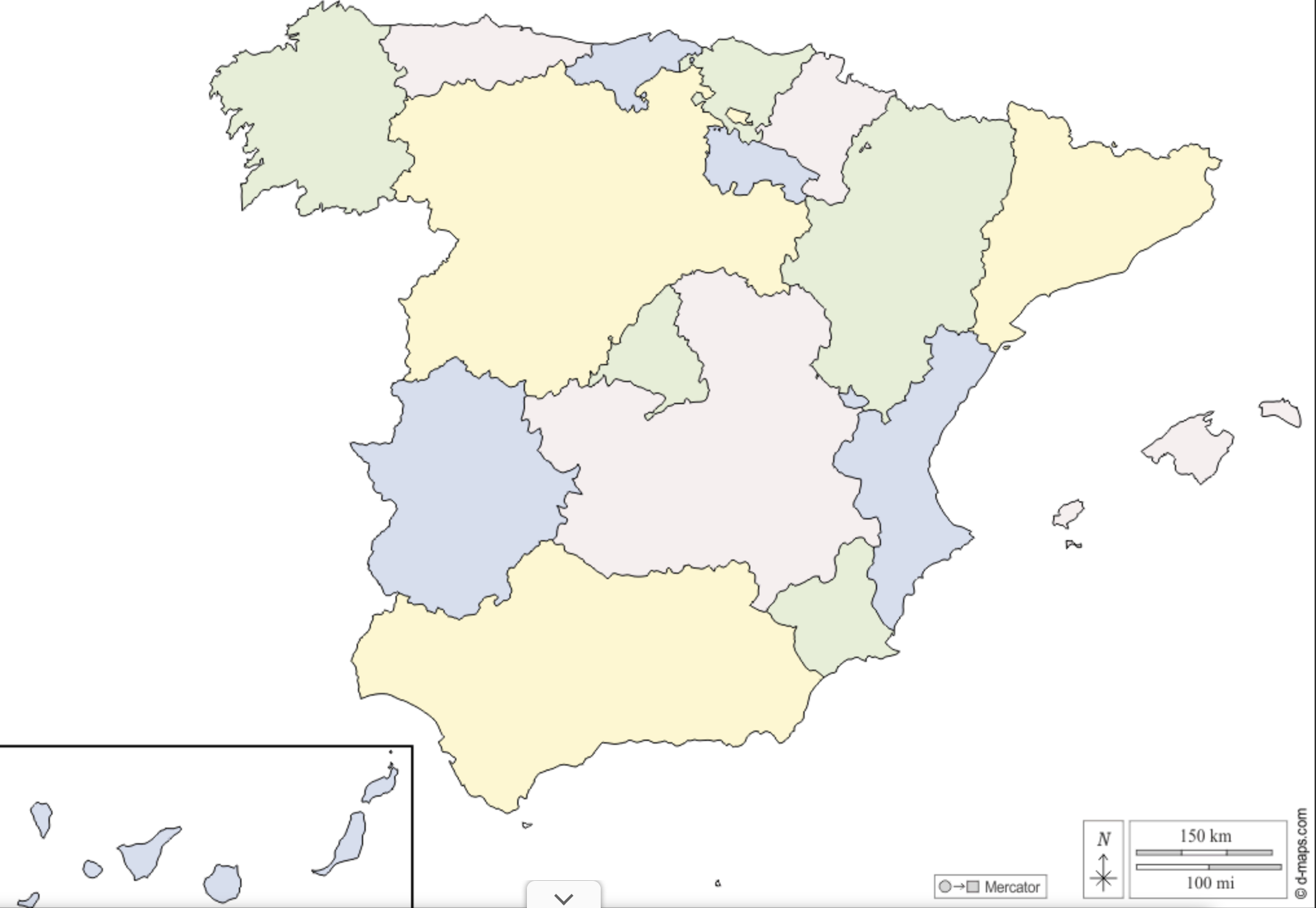 Map Quiz: Mapa Interactivo Comunidades Autónomas