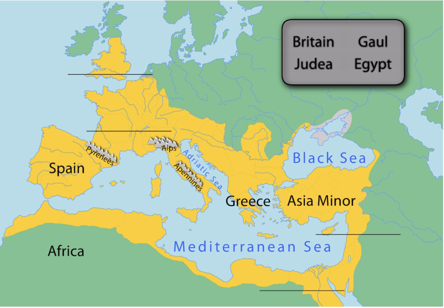 Map Quiz: Map 1: Roman Empire