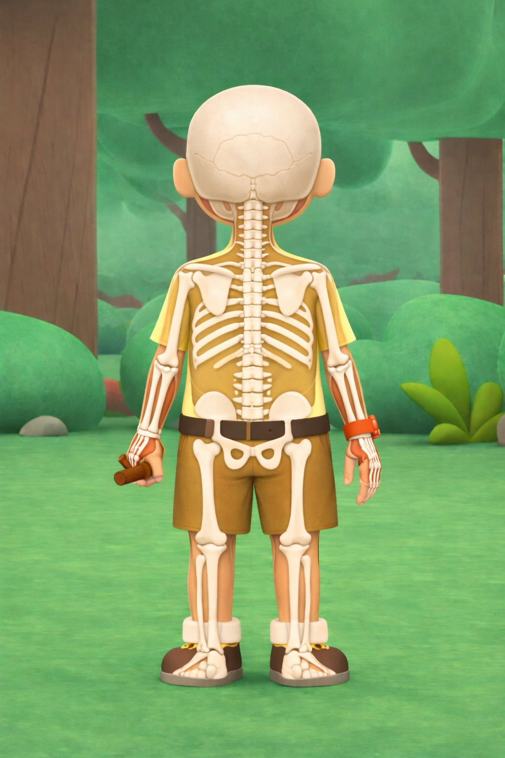 Map Quiz: Leo the Wildlife Ranger - Human Skeleton (Back)