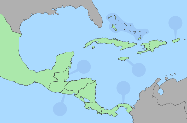 Map Quiz: AP Geo Central America and Caribbean (quiz - game - caribbean ...