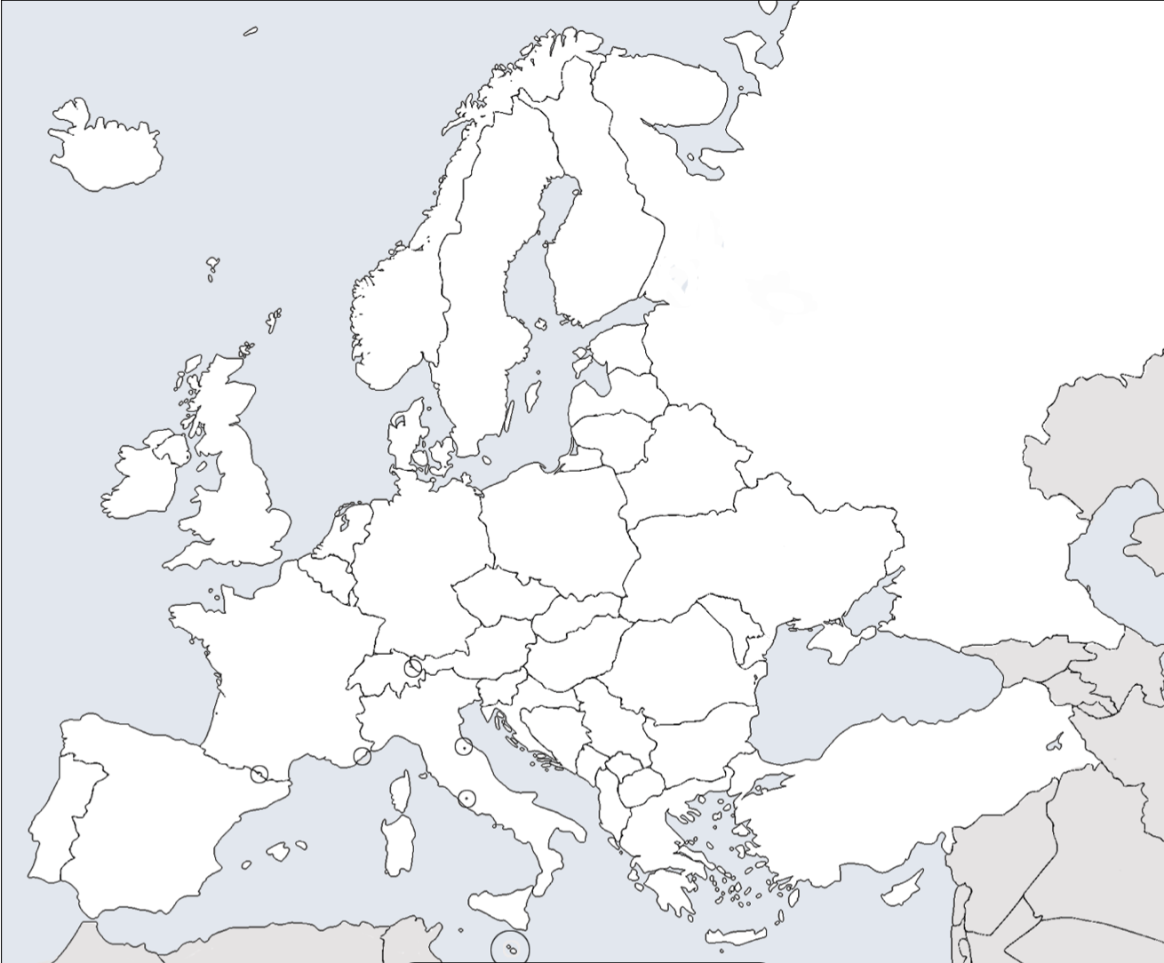 Map Quiz: Middle East & Europe Map Quiz #2