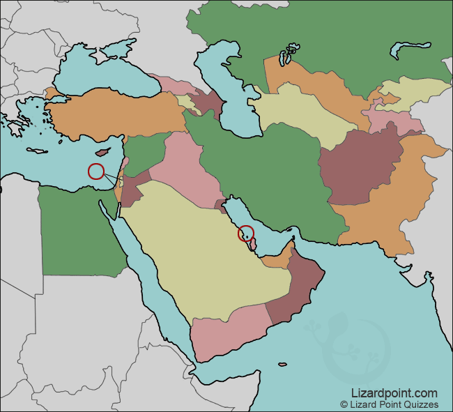 Map Quiz: middle eastern