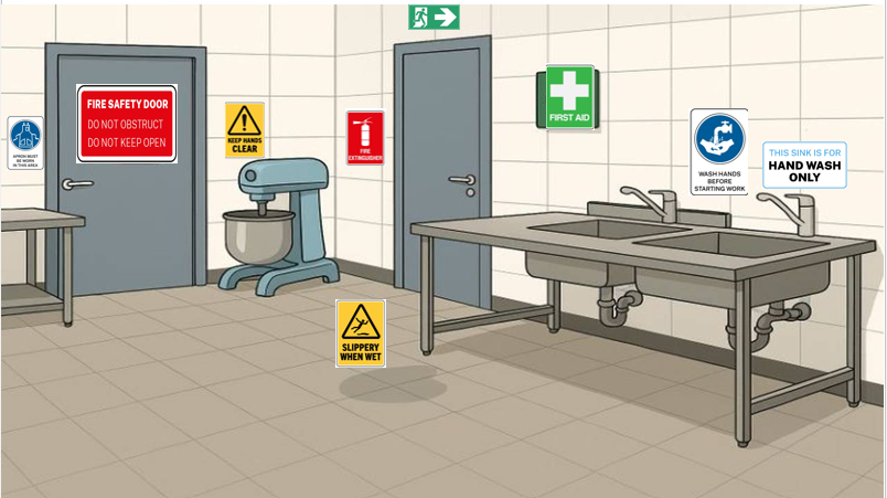 Map Quiz: Safety warning signs in the workplace