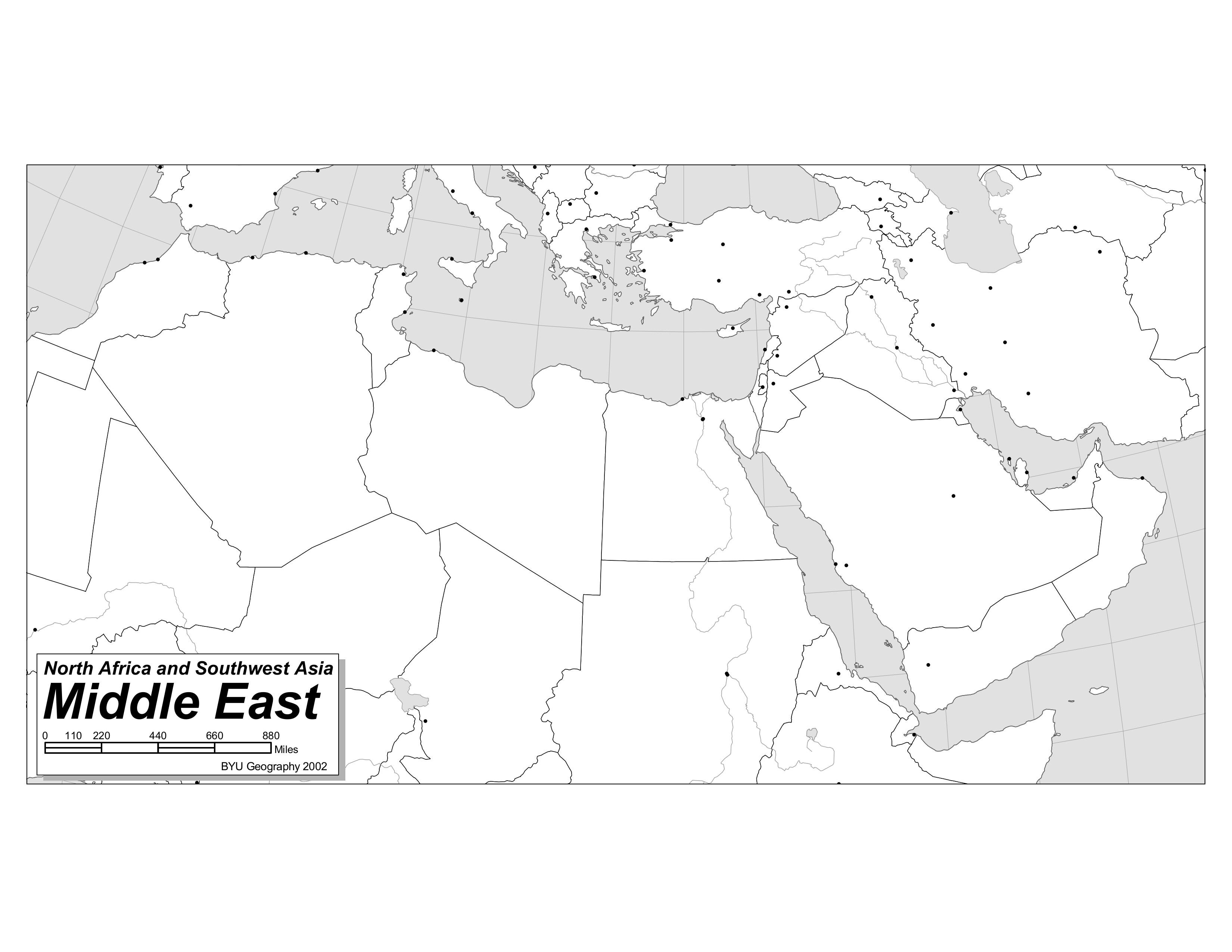 Map Quiz: North African and Southwest Asian Countries/Physical Features