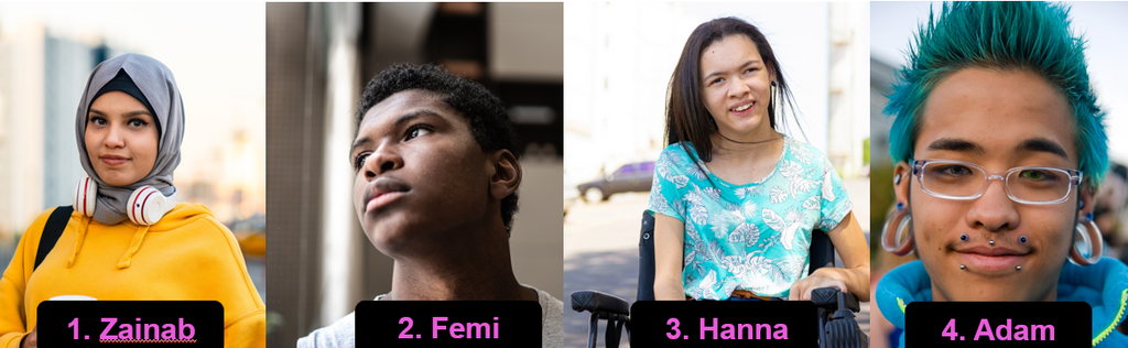 Riddle: Four students who have just started a new school. (8º egb ...